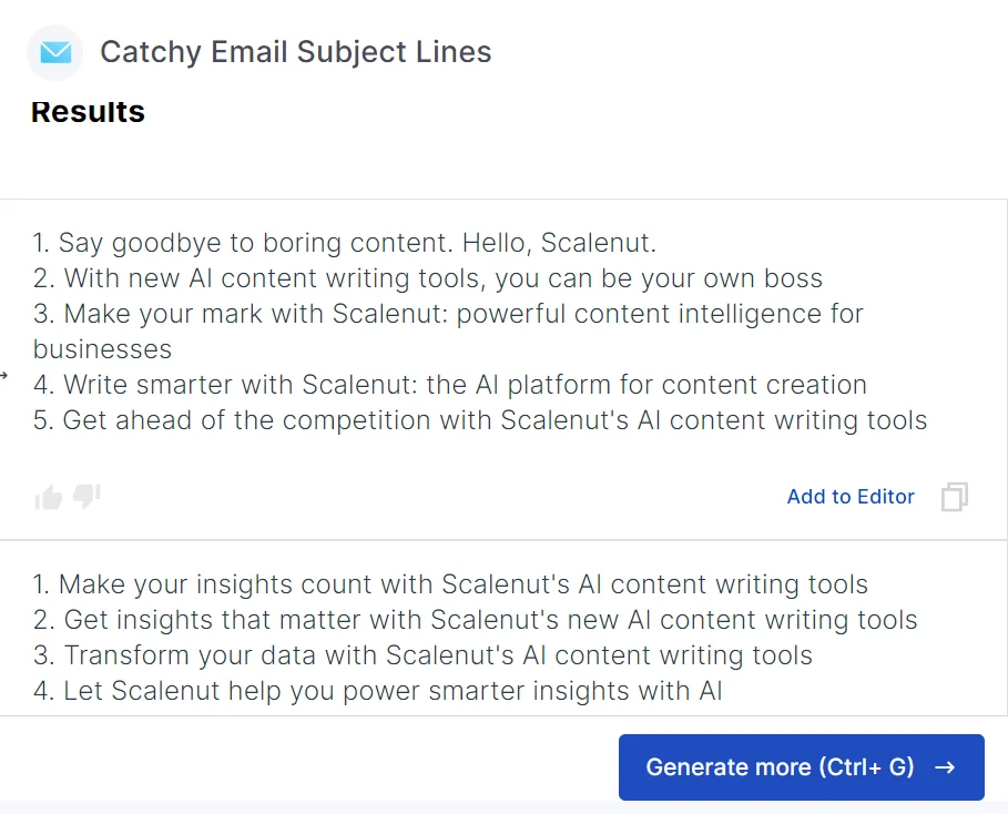 Generate subject lines with AI that get your emails opened