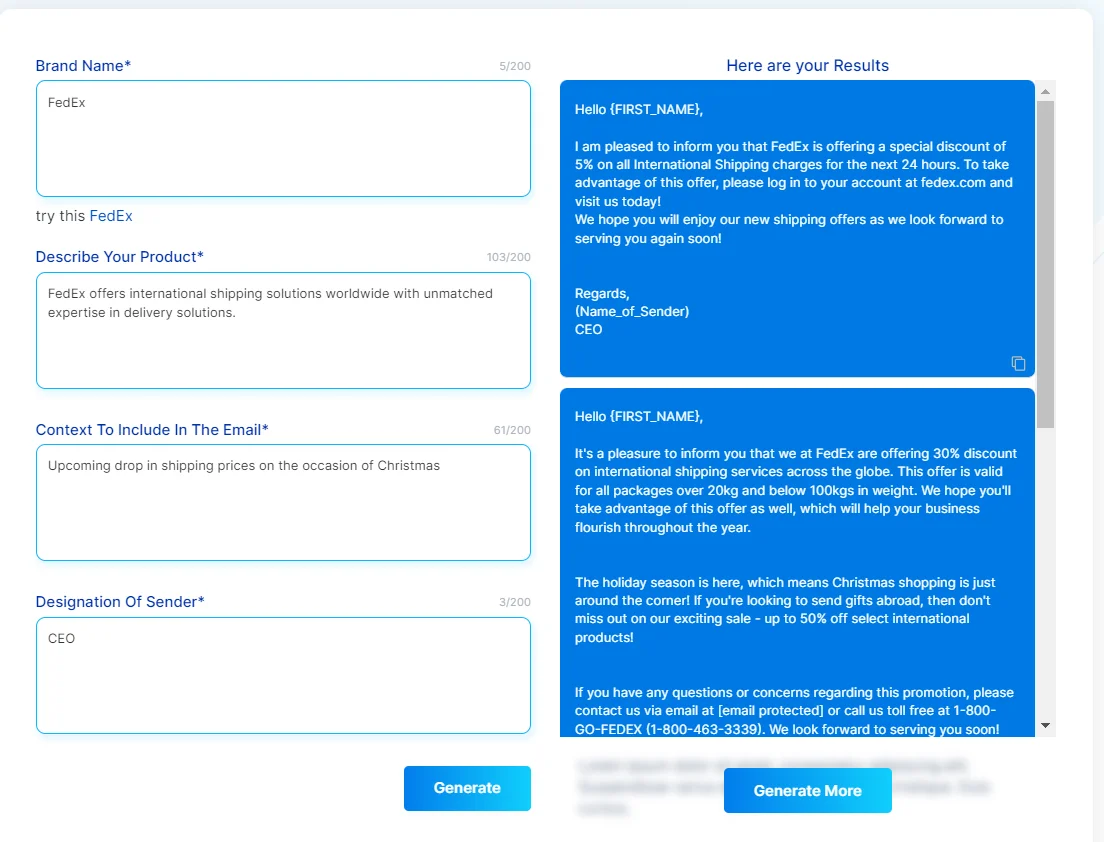 Free Sales Email Generator - Scalenut
