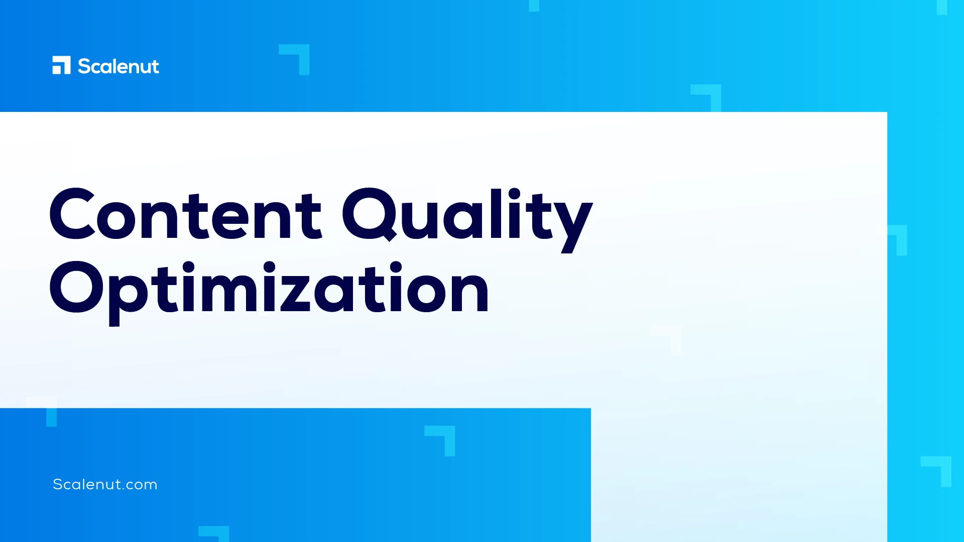 Content Quality Optimization