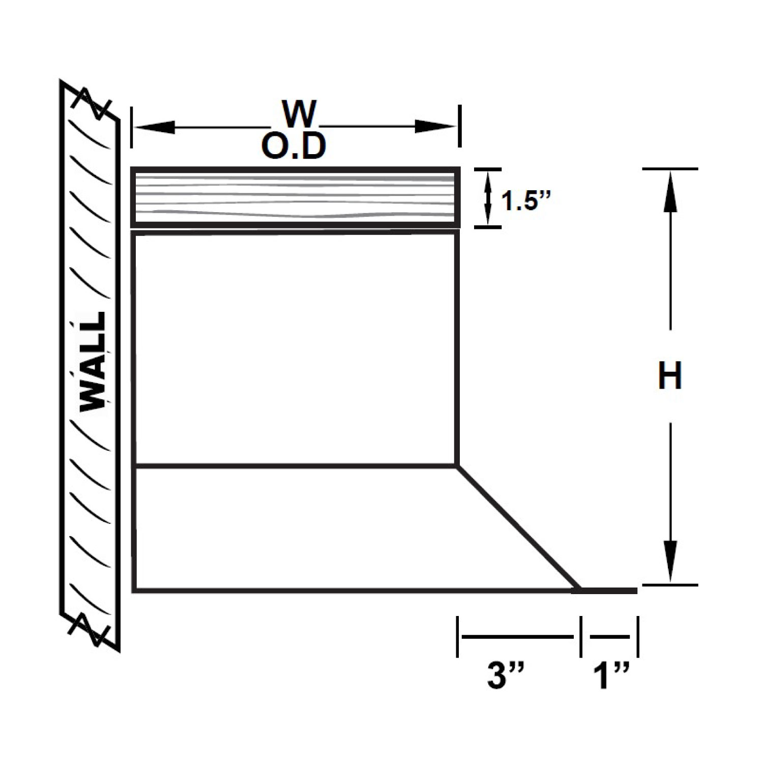 3 Sided Curb - Canted