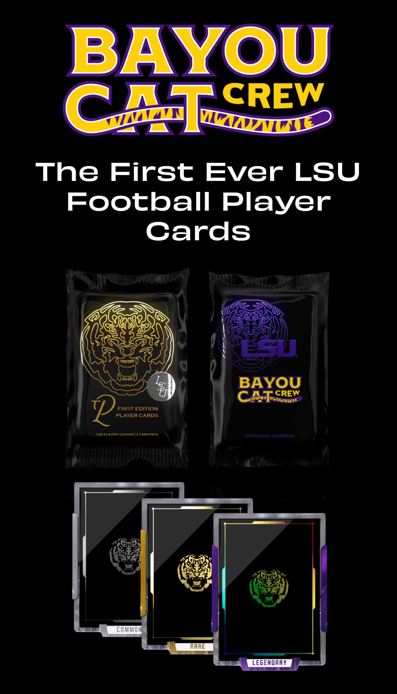 LSU First-Edition Collegiate Football Player Cards | Flowverse NFT Drop