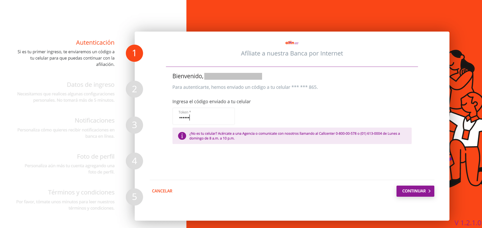 Primer ingreso a la banca en línea