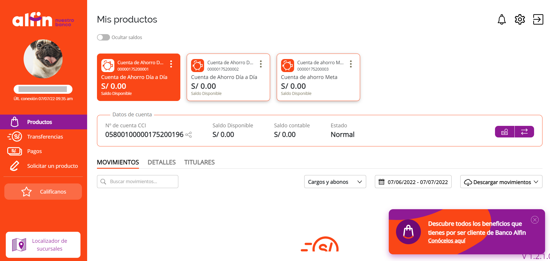 Primer ingreso a la banca en línea