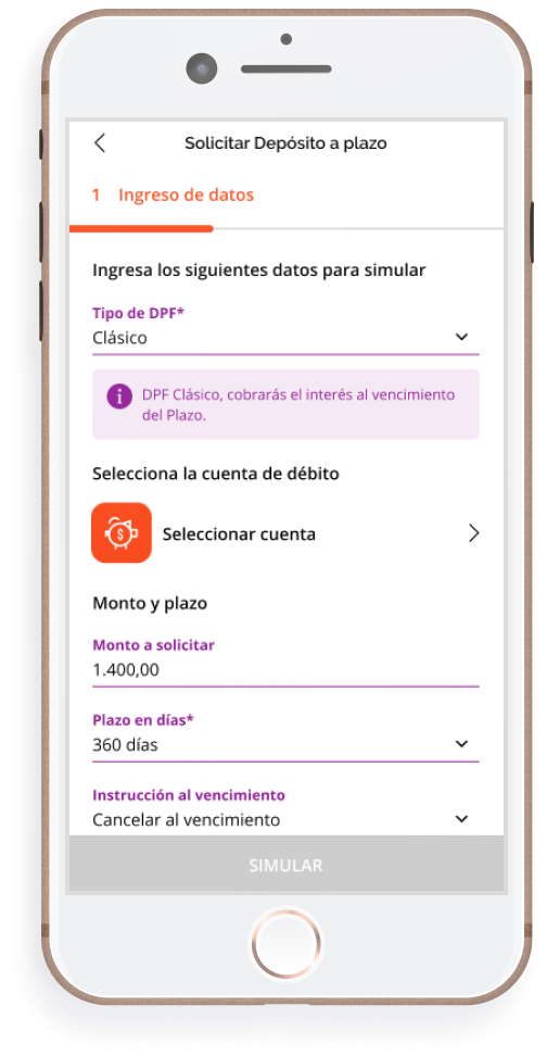 Solicita tu Depósito a Plazo Fijo
