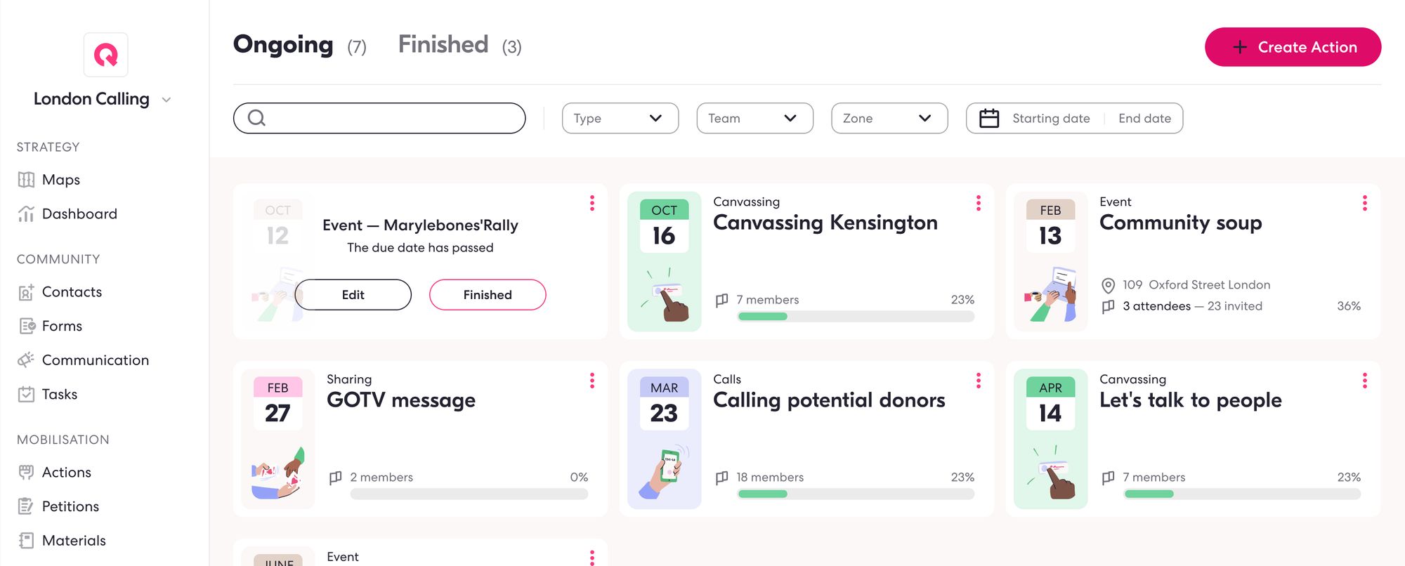 Qomon - Political campaign software - The Action ready platform