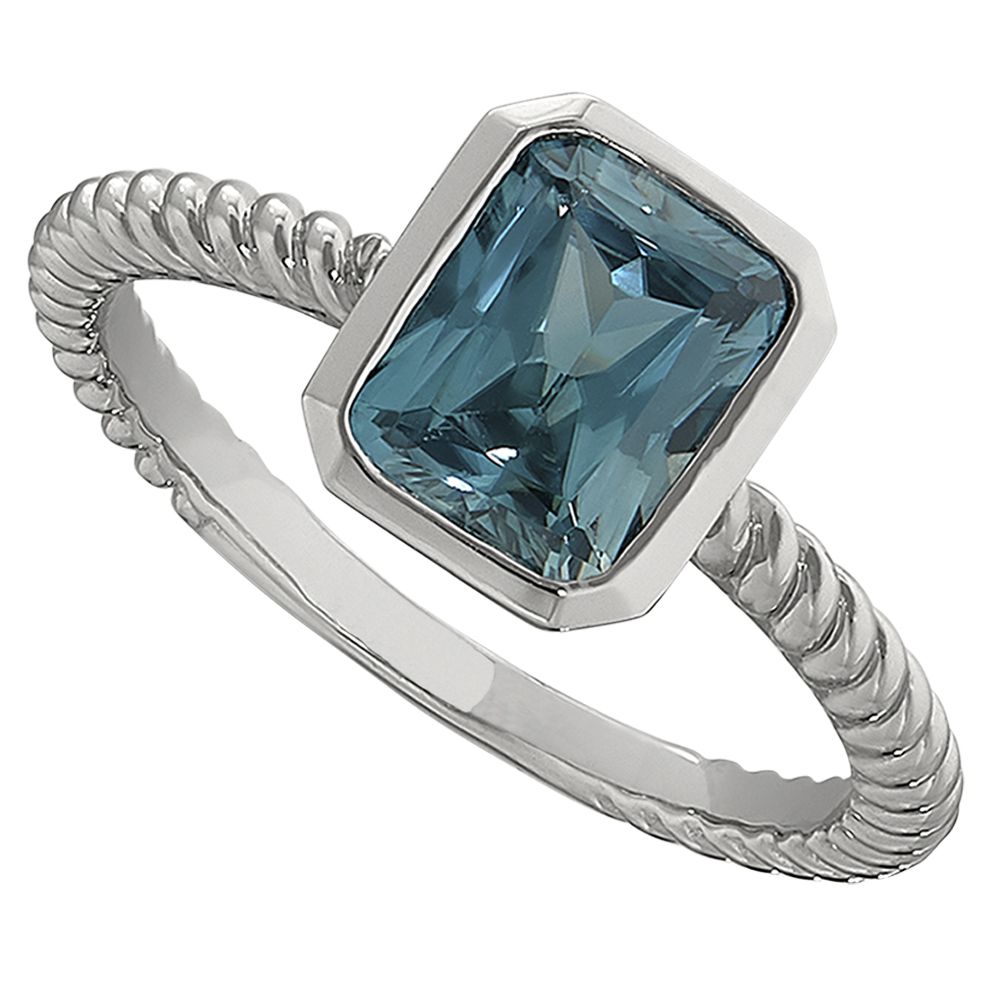 Radiant Cut Gemstone Bezel Ring | Jabel
