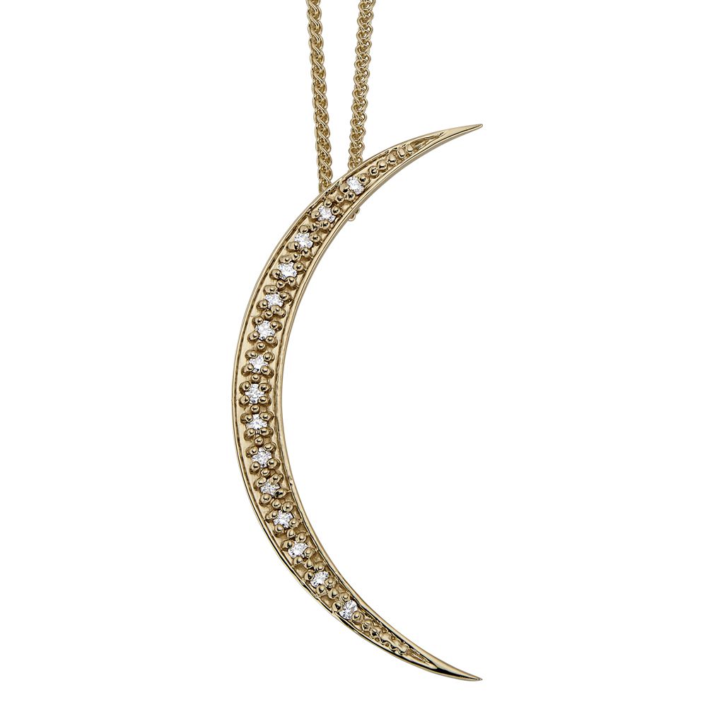 Diamond Moon Pendant | Jabel