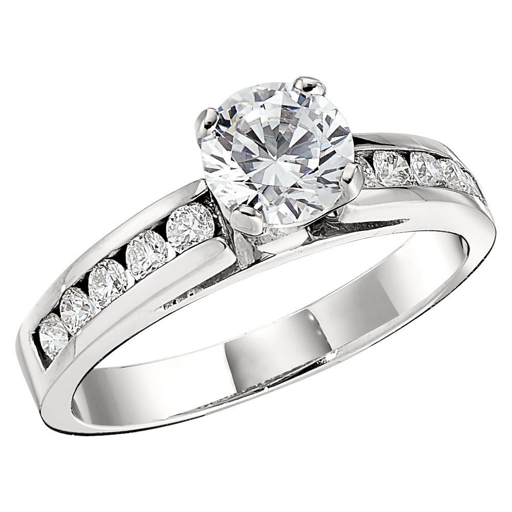 Channel Set Diamond Engagement Ring Setting | Jabel