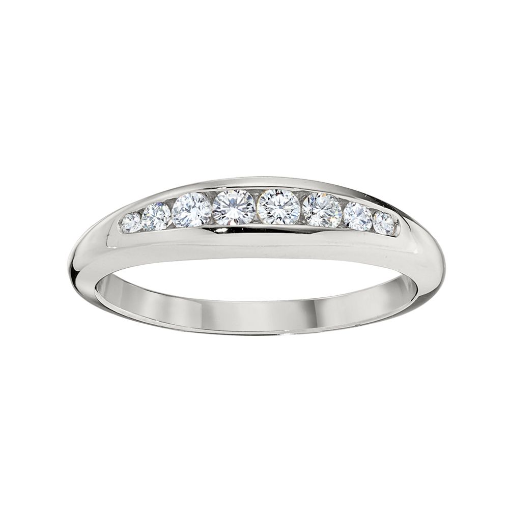 Angular Knife Edge Diamond Wedding Band | Jabel