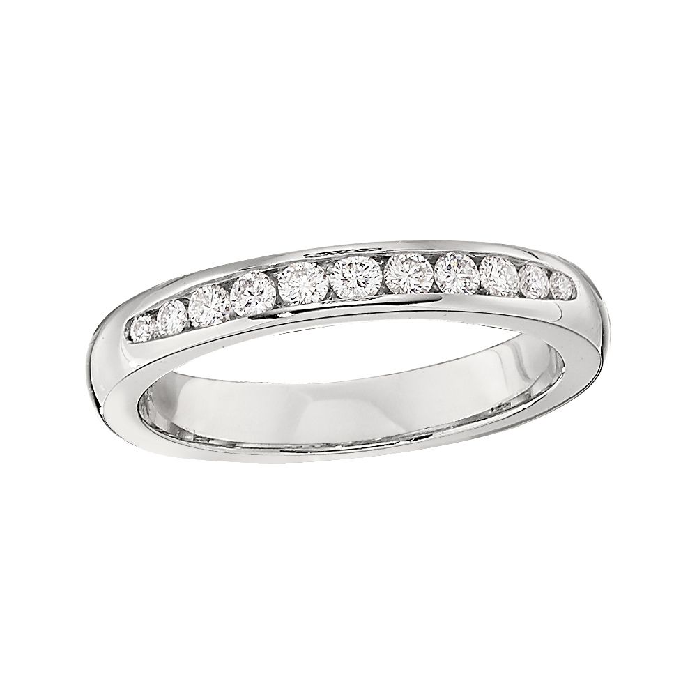 Channel Set Diamond Wedding Band | Jabel