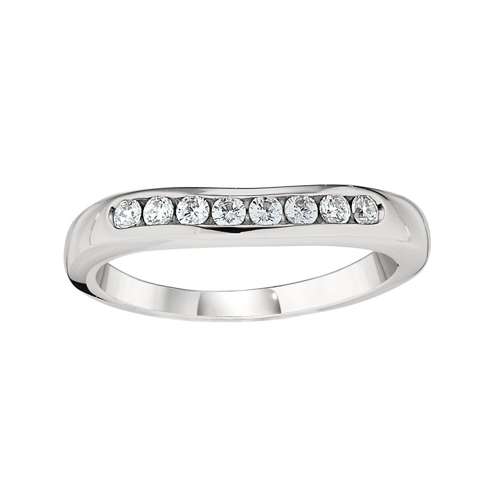 Channel Set Curved Diamond Band | Jabel