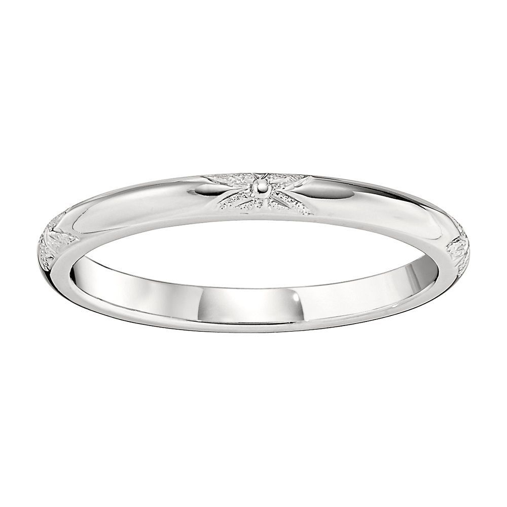 Narrow Vintage Style Engraved Couples Wedding Band | Jabel