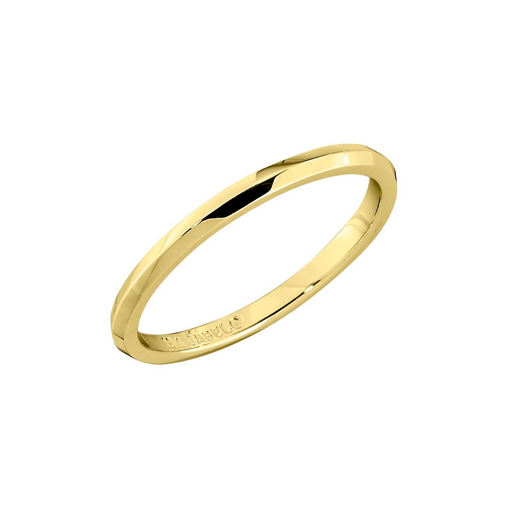 All Gold Knife Edge Wedding Band | Jabel
