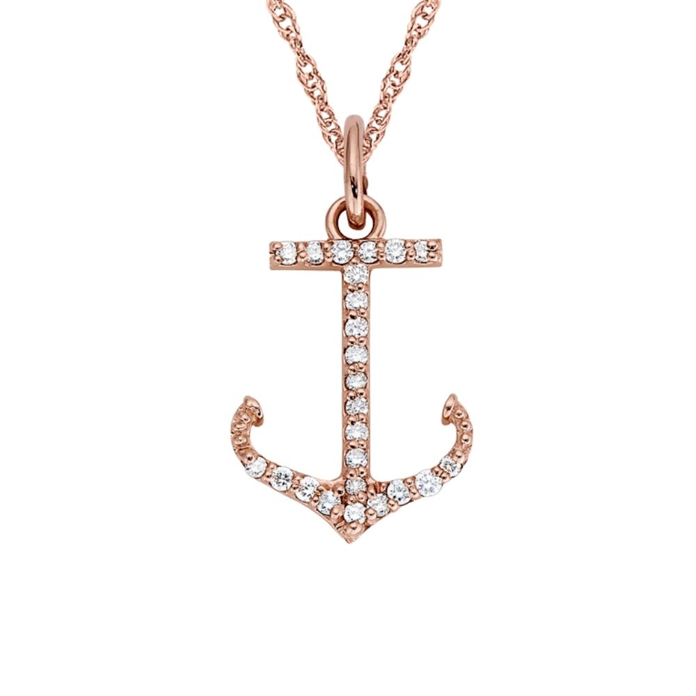 Diamond Anchor Pendant | Jabel