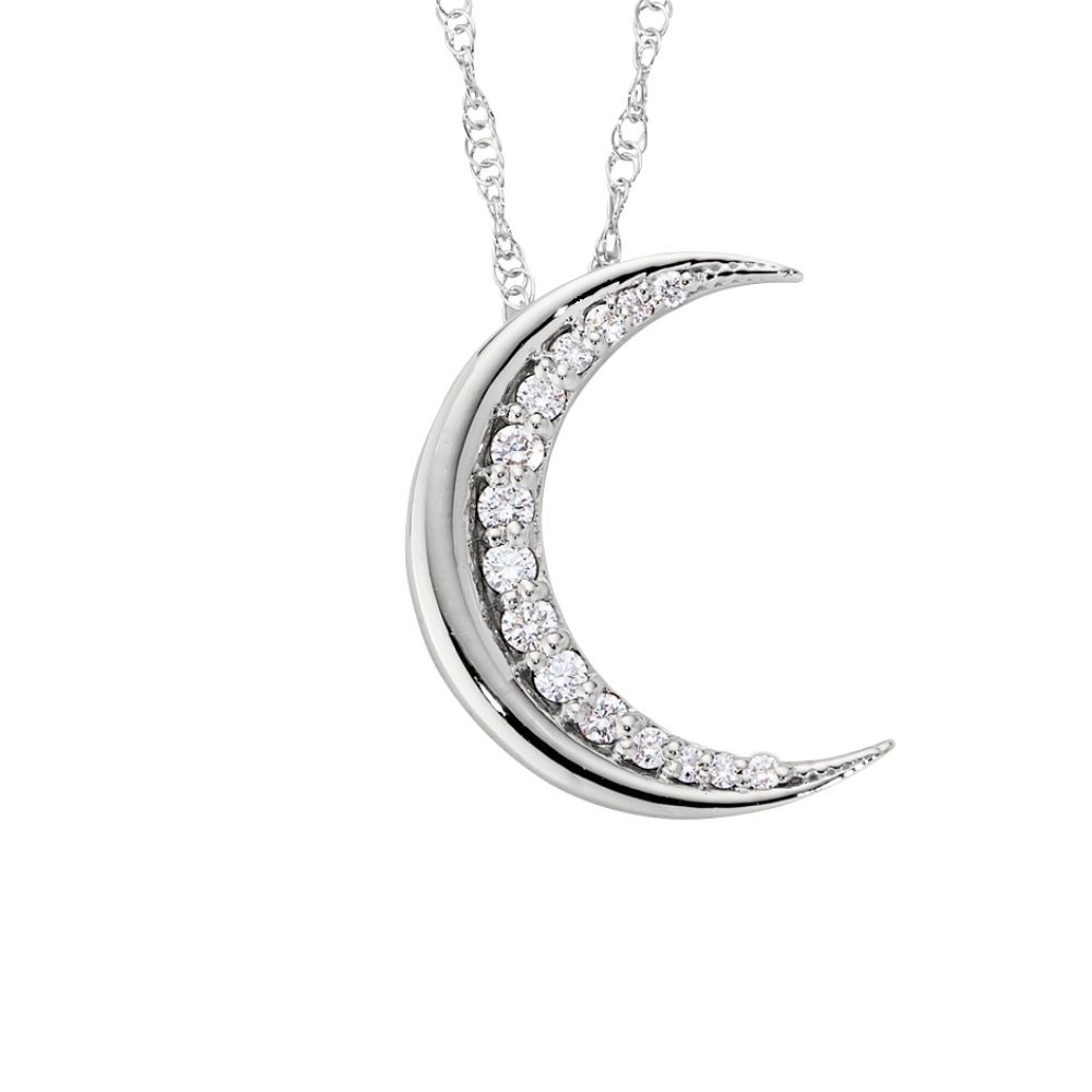 Diamond Moon Pendant | Jabel