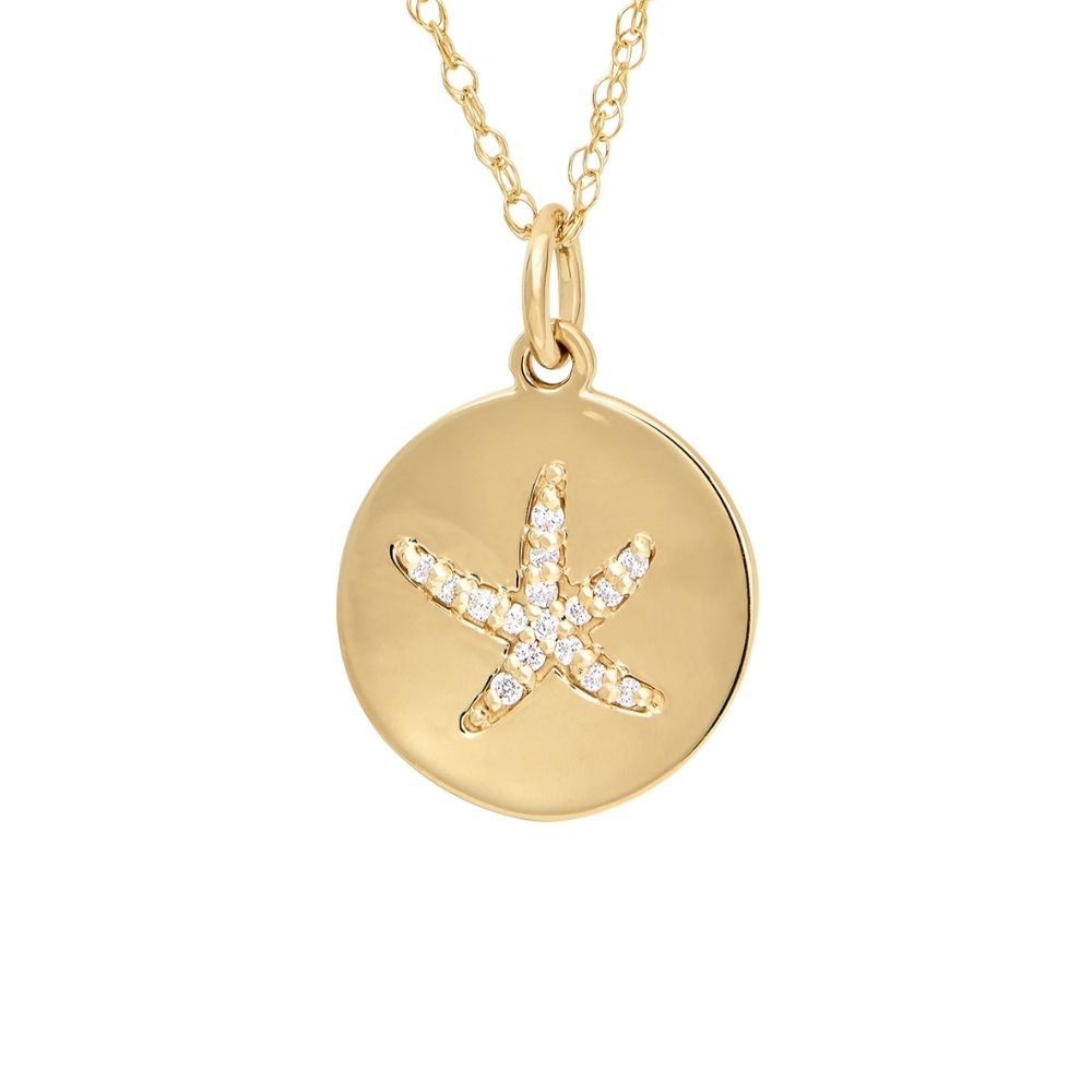 Sand Dollar Diamond Pendant | Jabel