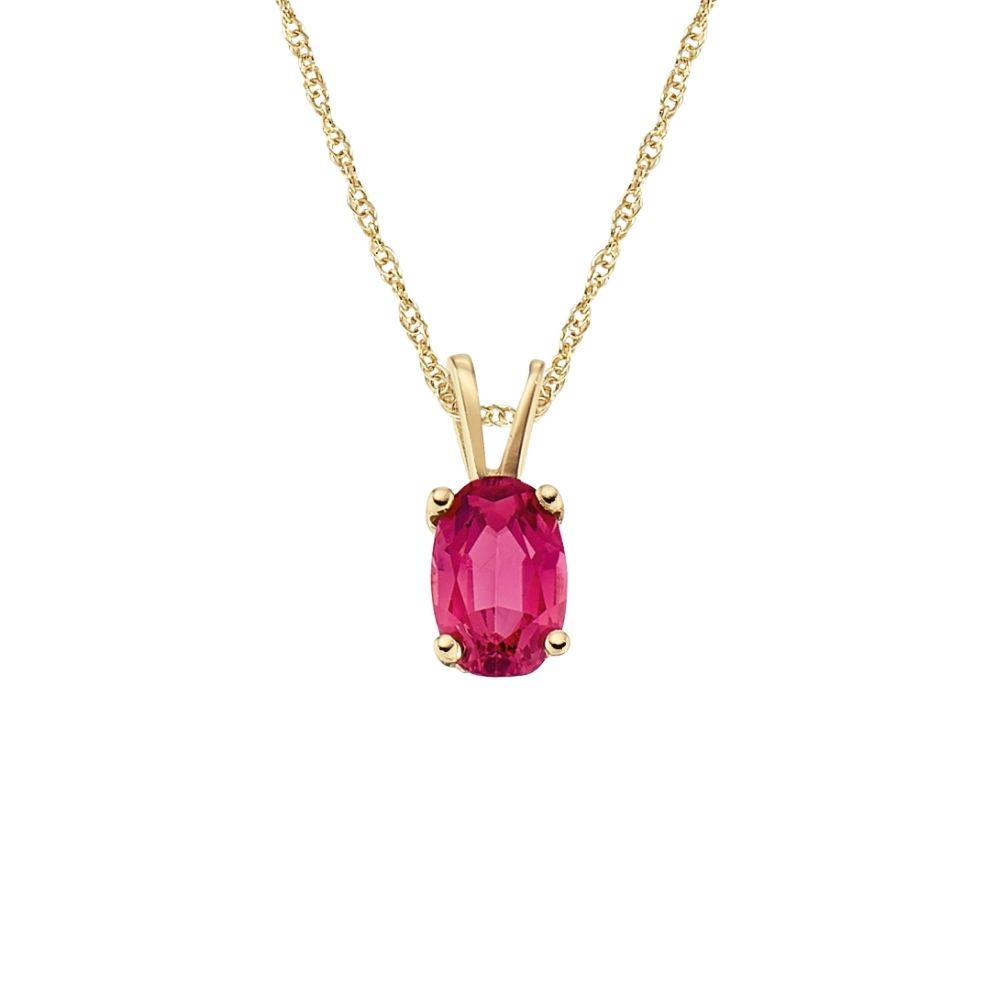 Classic Oval Gemstone Pendant | Jabel