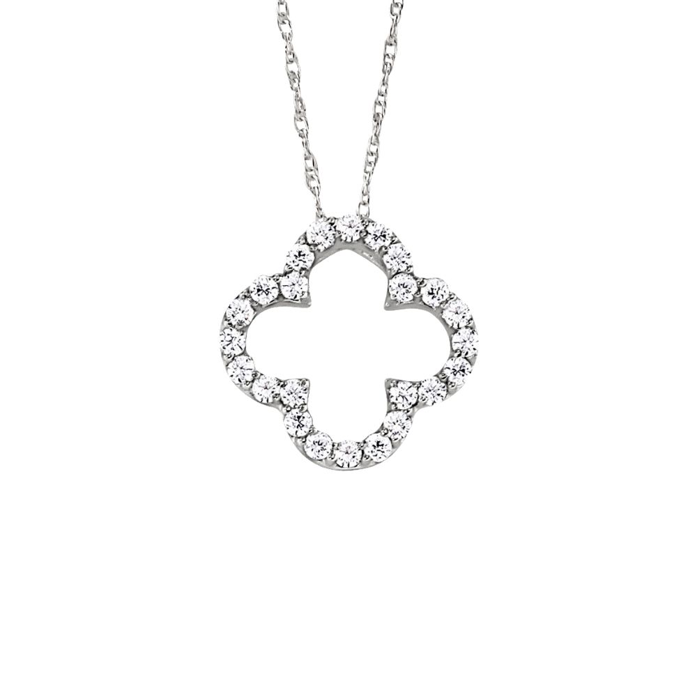 Diamond Quatrefoil Pendant | Jabel
