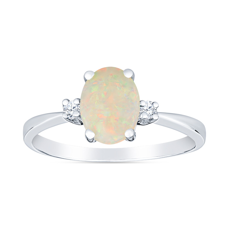 Oval Gemstone and Diamond Ring | Jabel