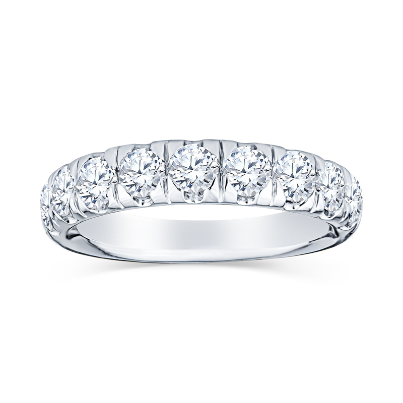 Flat Large Stackable Diamond Bands | Jabel