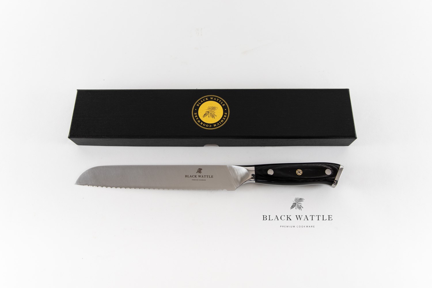 German Stainless Steel 20.5cm (8 inch) Bread Knife with Pakka Wood ...