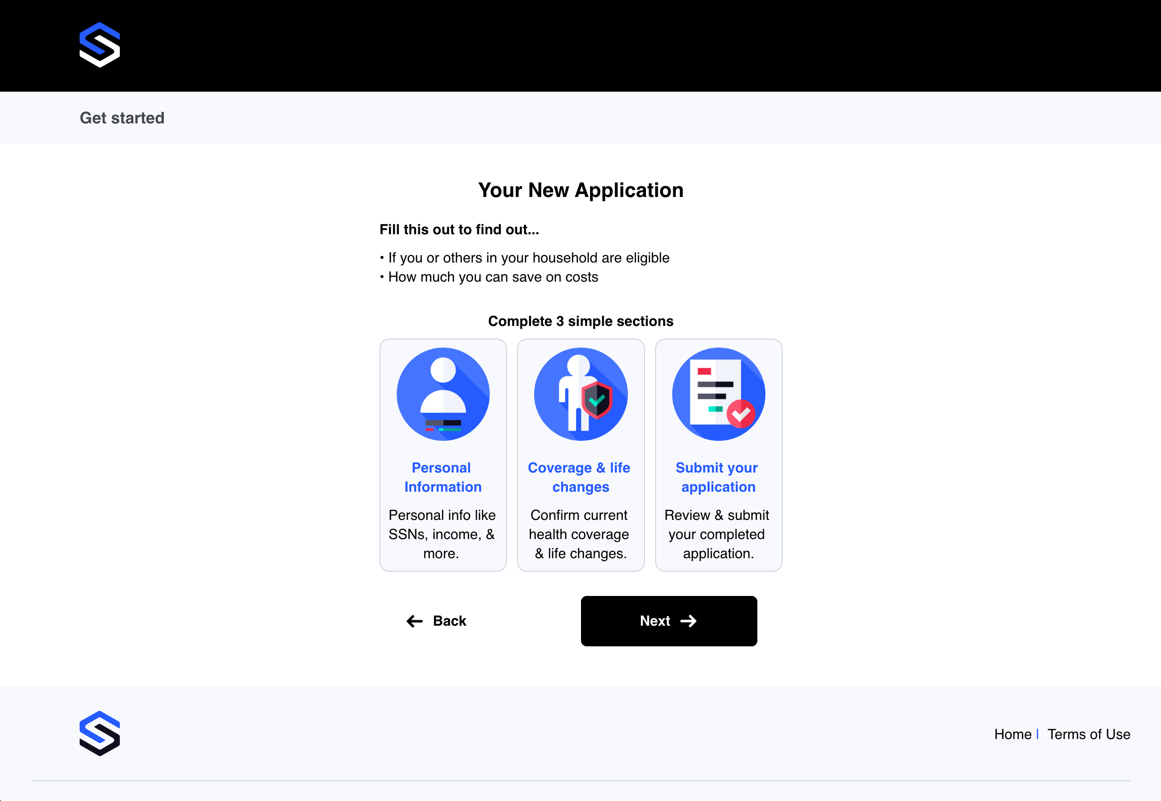 Healthcare Application (Heathcare.gov) Template | Feathery