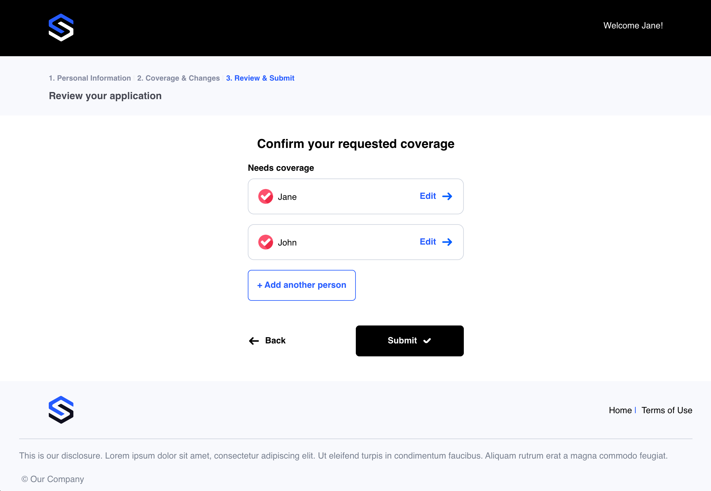 Healthcare Application (Heathcare.gov) Template | Feathery
