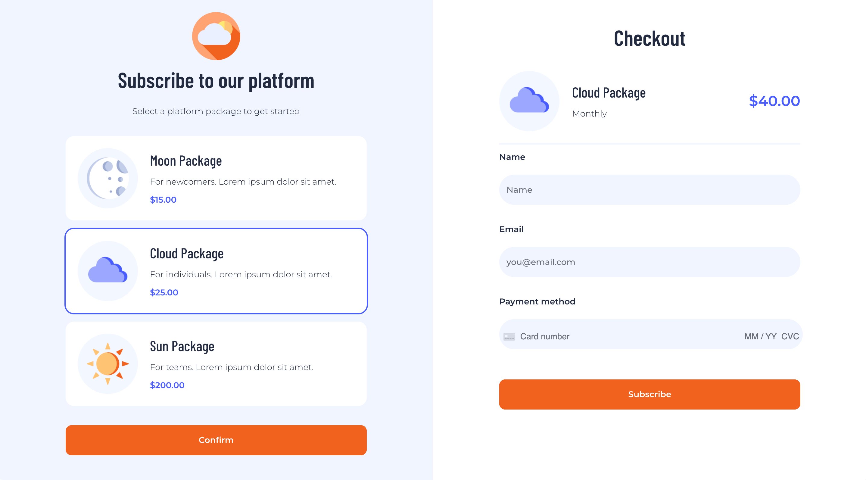 Subscription Flow Template | Feathery