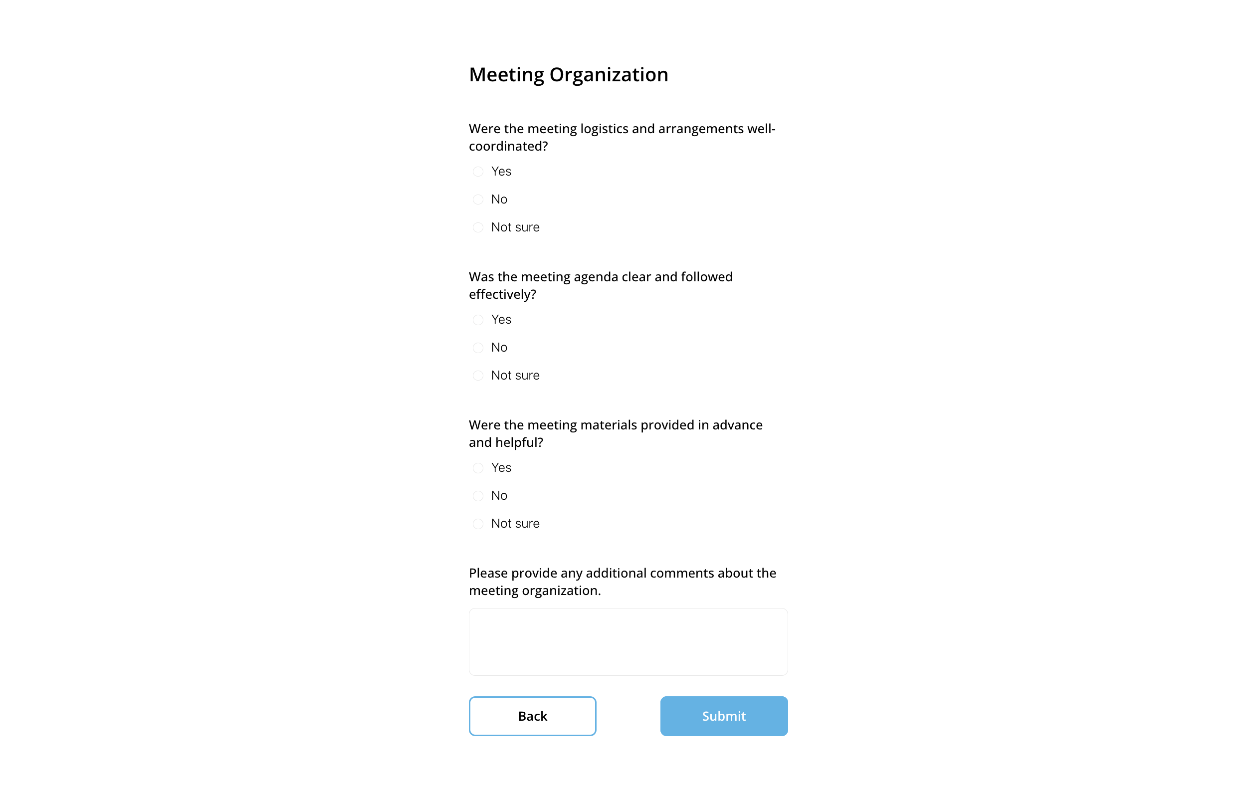Meeting Feedback Survey Template | Feathery
