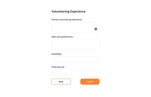Volunteer Application Form Template | Feathery