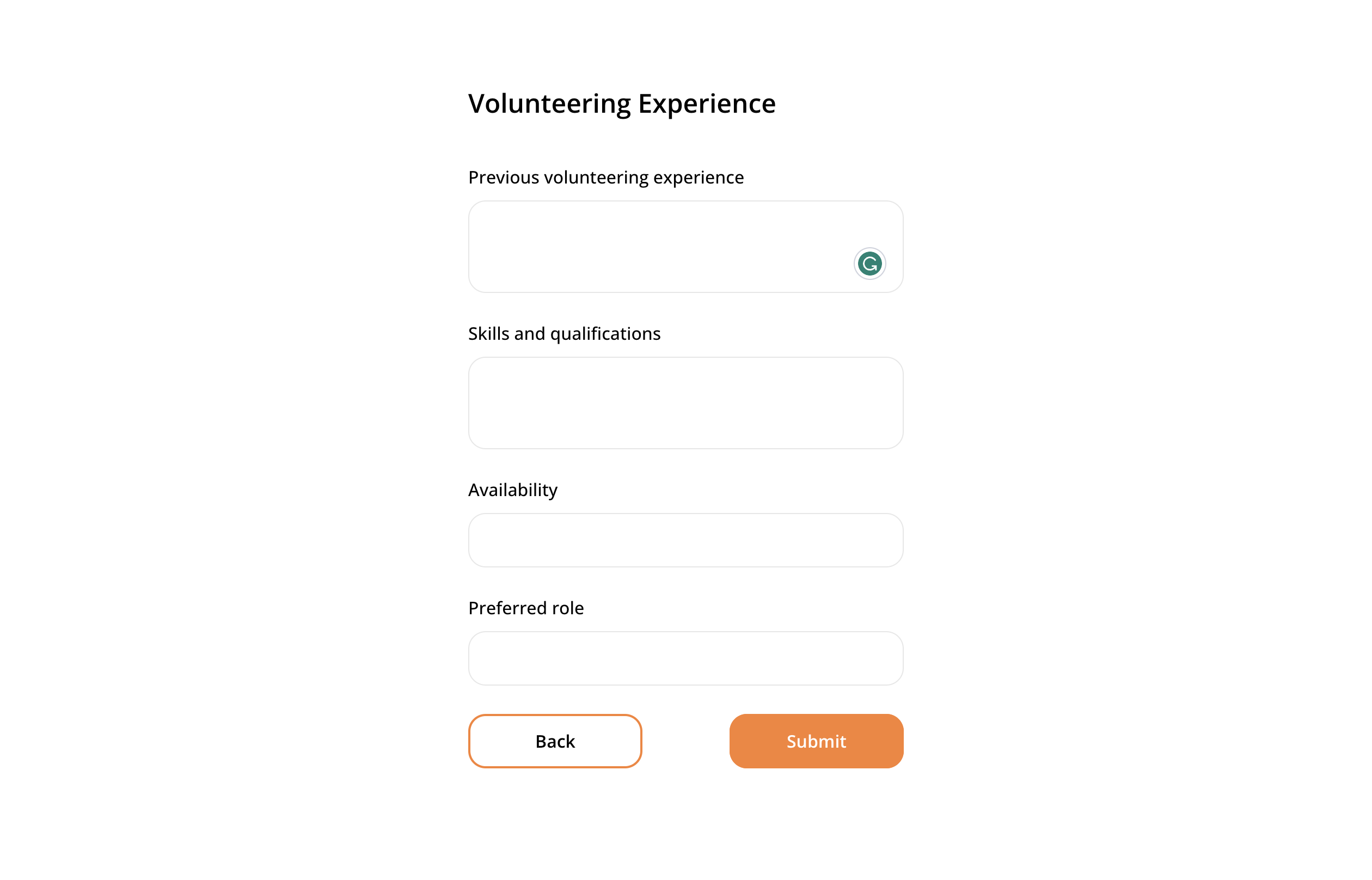 Volunteer Application Form Template | Feathery