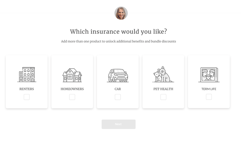 Insurance Quote Template (Lemonade) Template | Feathery