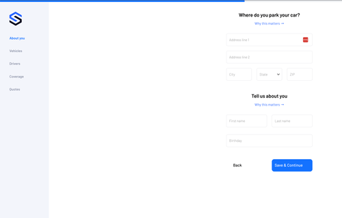 Auto Insurance Template (The Zebra) Template | Feathery