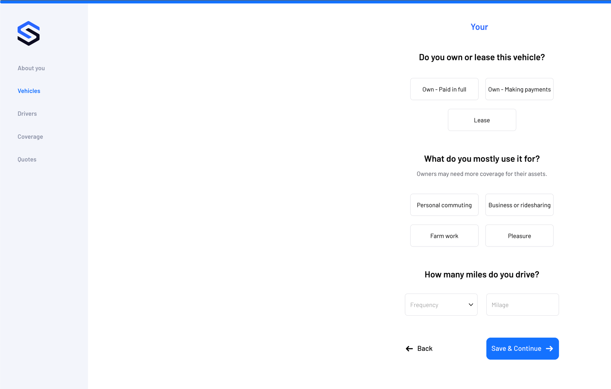 Auto Insurance Template (The Zebra) Template | Feathery