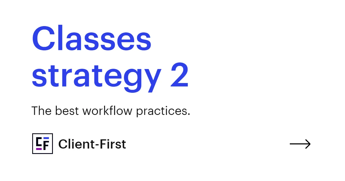 Classes strategy 2 - Client-First