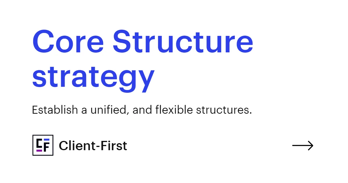 Core Structure strategy - Client-First