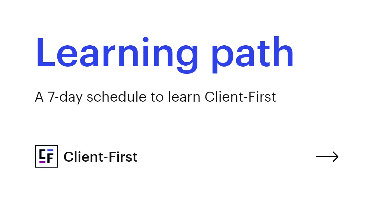 Learning Path - Client-First