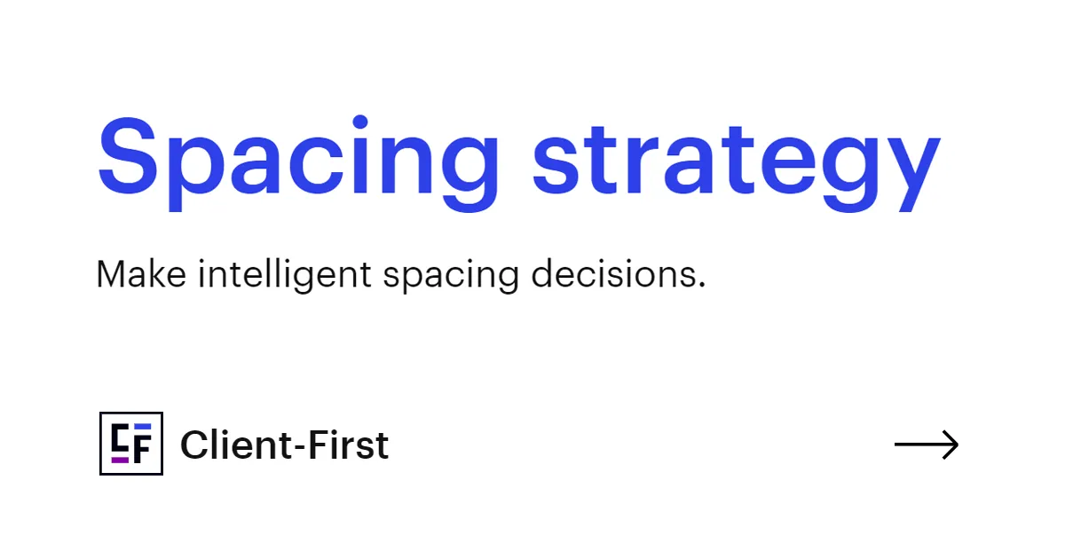 Spacing strategy - Client-First