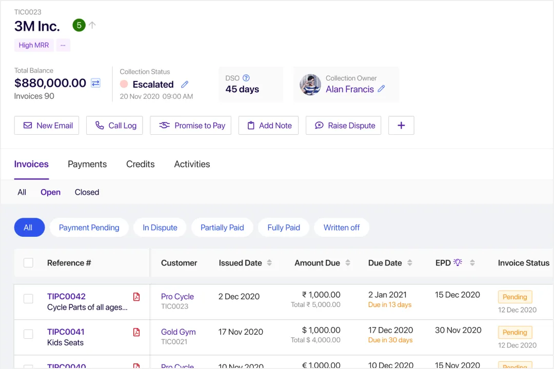 Real-time AR Tracking | Debt Collection Management Software