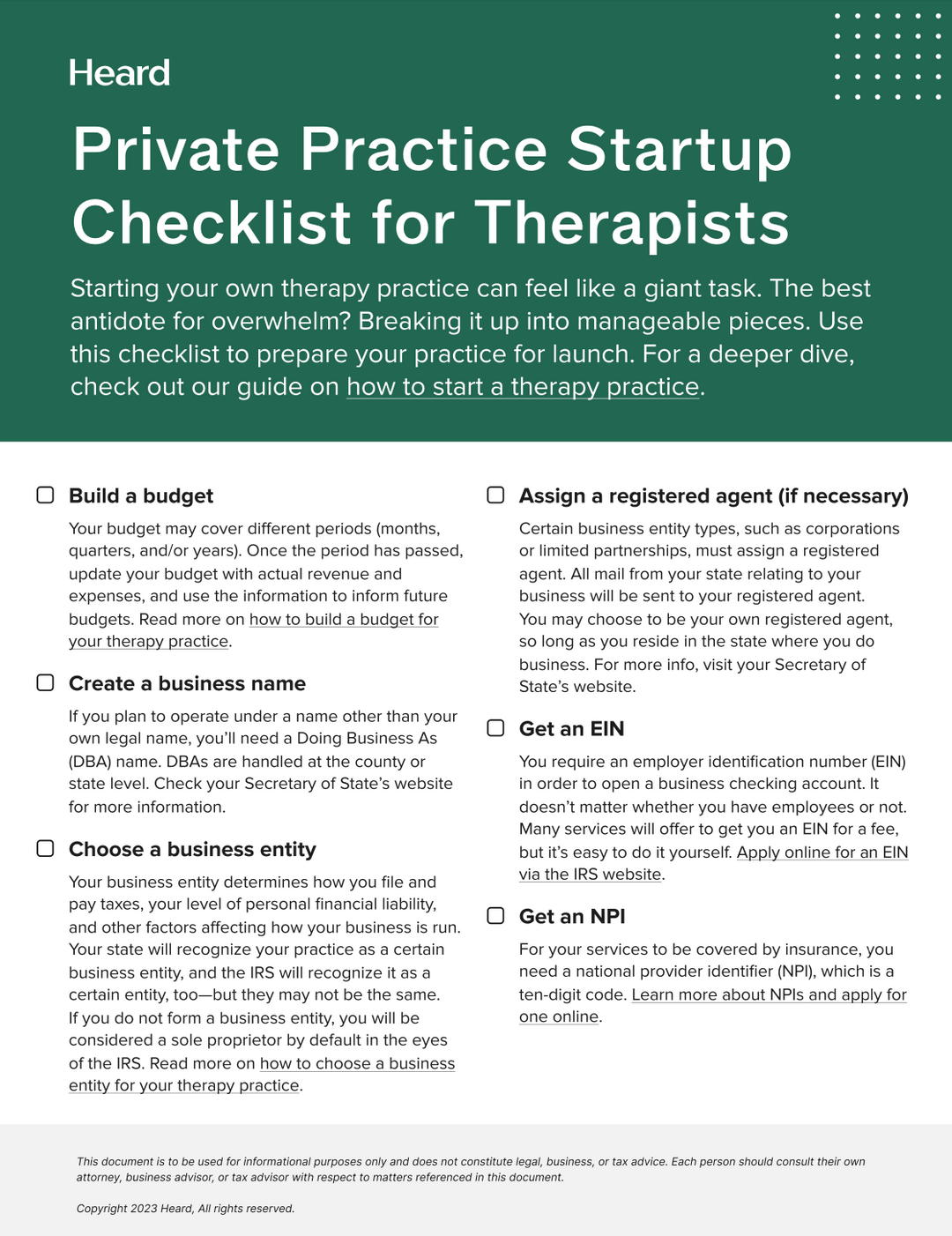 How to Start a Therapy Practice in California | Heard