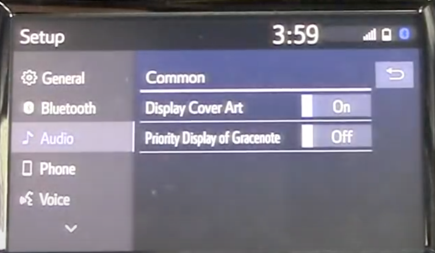 2021 Toyota RAV4 Infotainment Settings Display Settings