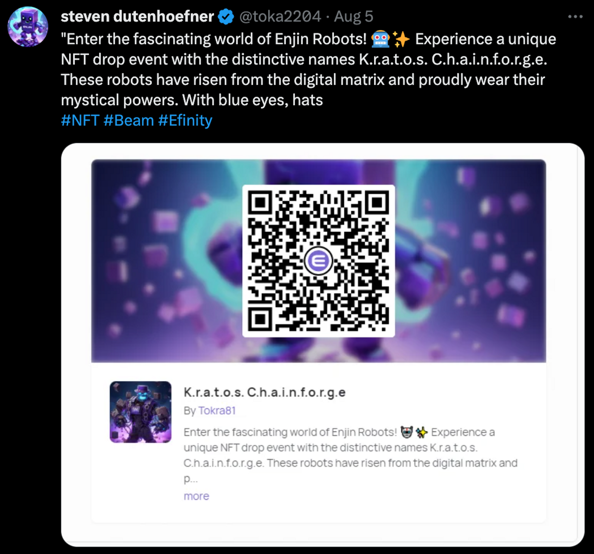 Steven's Journey from Gamer to NFT Storyteller with Enjin Beam | Enjin Blog