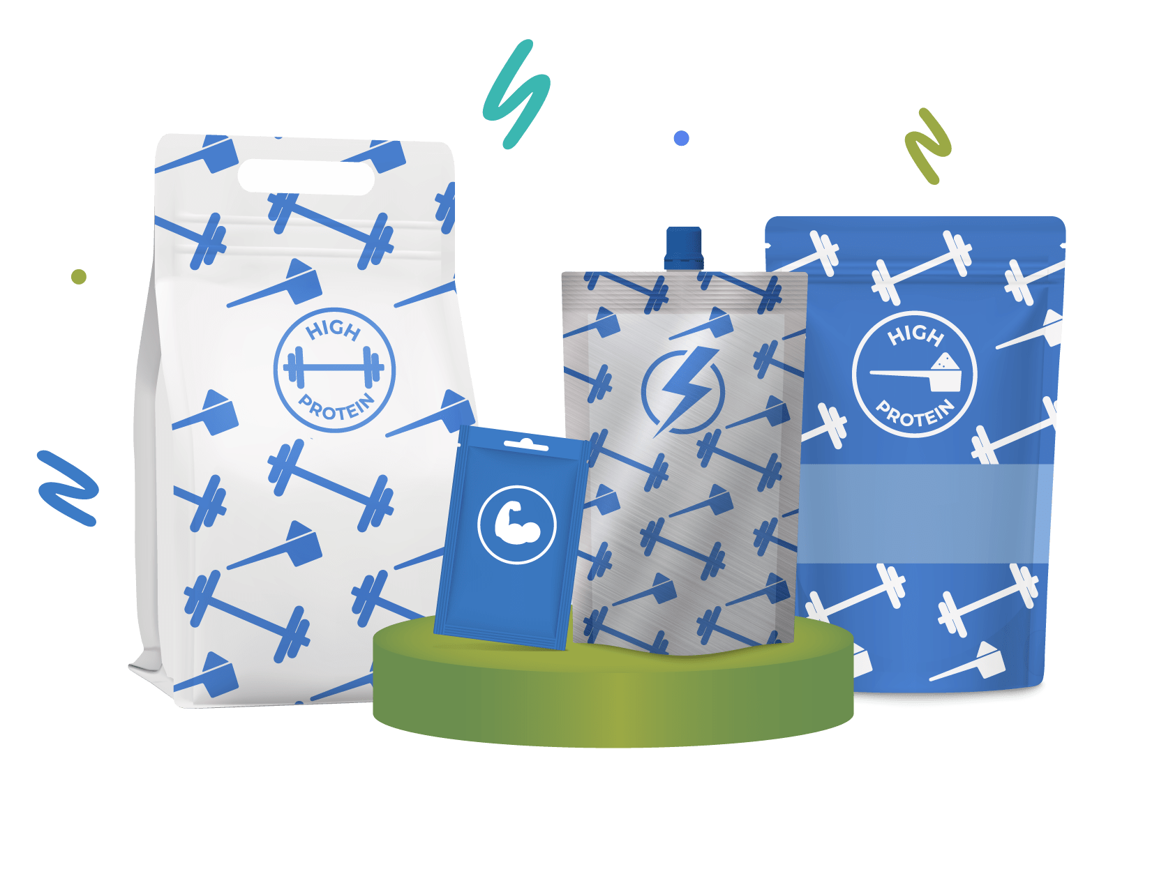 Custom Printed Pouch Packaging for Health & Nutrition Products