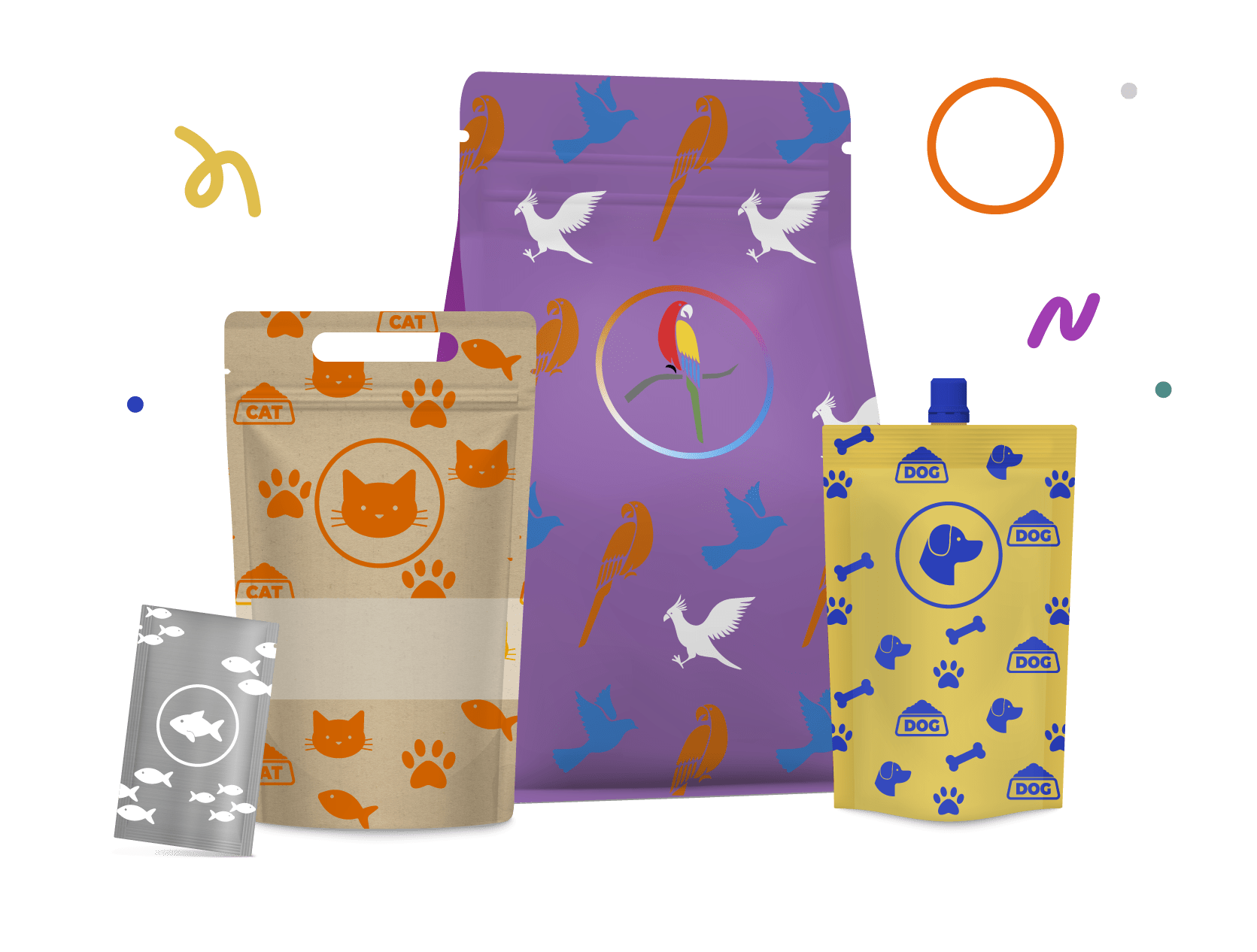 Custom Printed Pouch Packaging for Pet Food Products