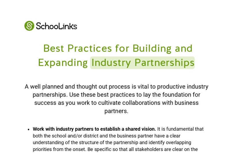 Best Practices for Building and Expanding Industry Partners