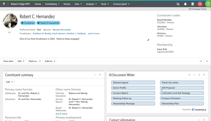 Fundwriter for Raiser's Edge NXT: AI-Powered Fundraising & Donor ...