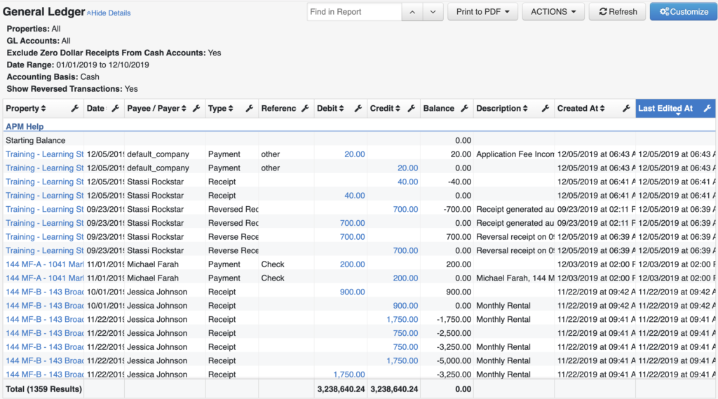 General Ledger and Property Performance Reports in AppFolio - APM Help ...