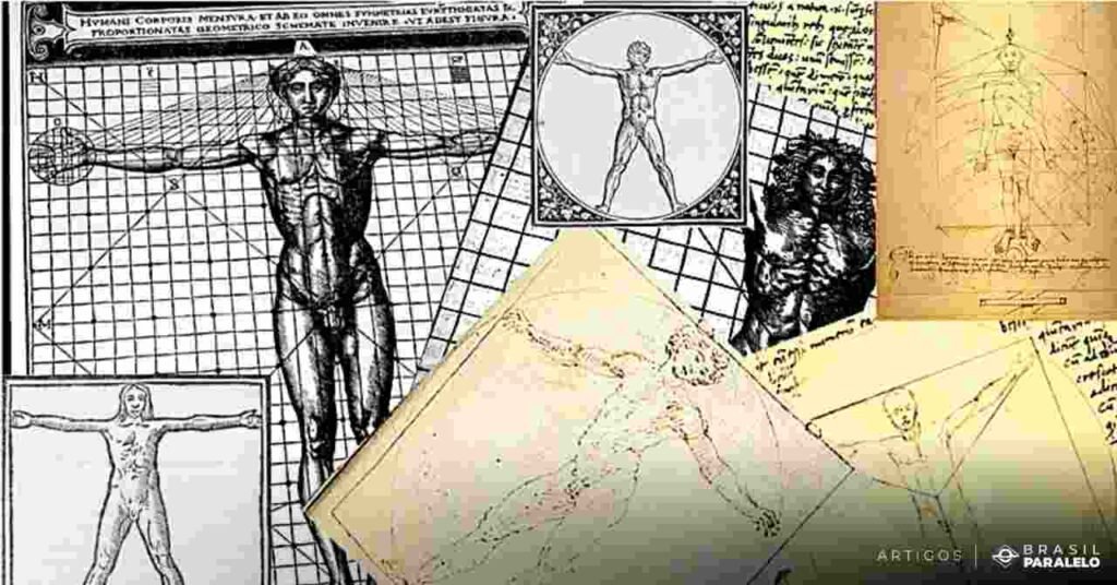 Significados do Homem Vitruviano de Da Vinci