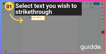 How to strikethrough text on google docs