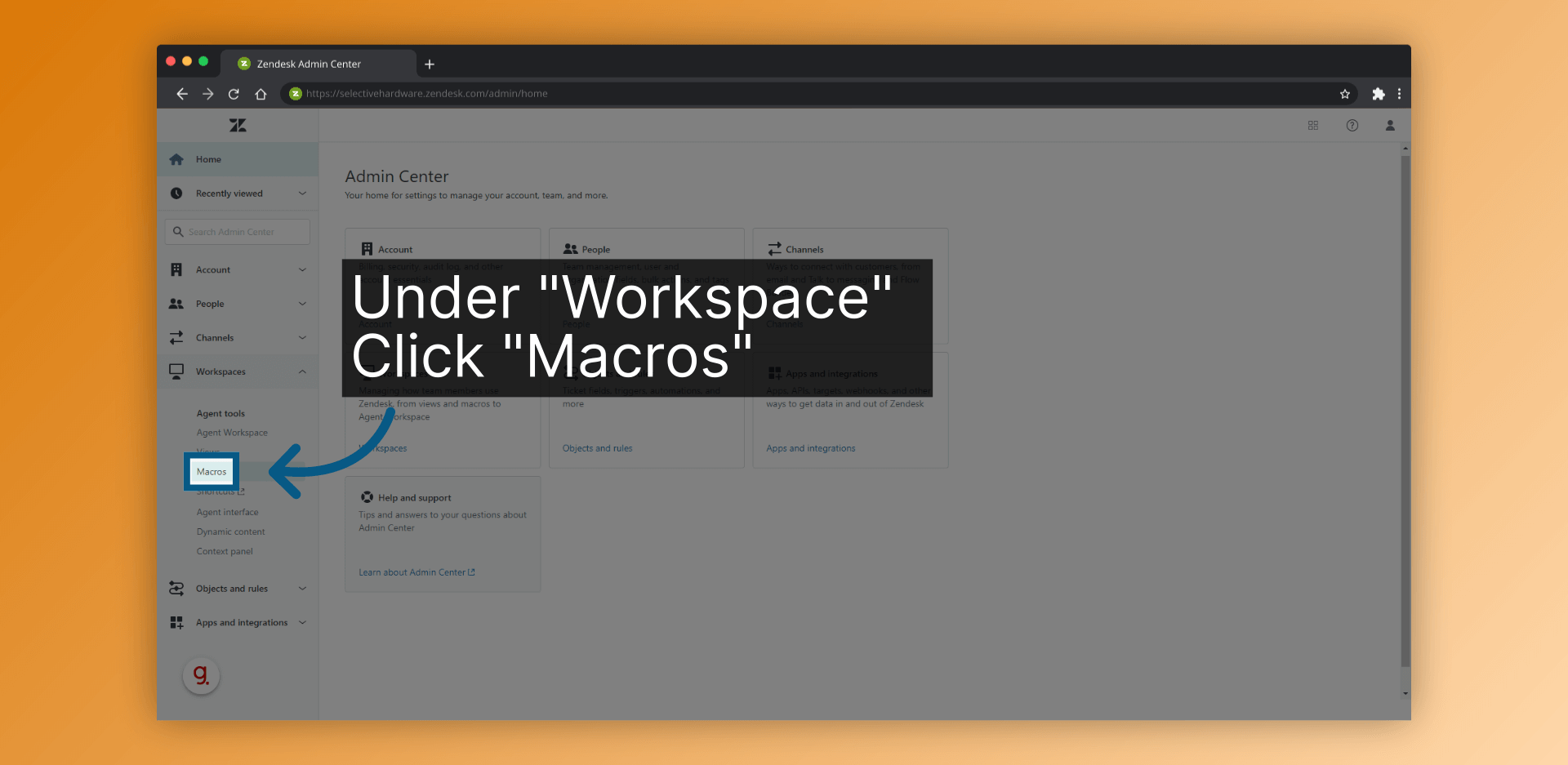 How to create a macro on Zendesk
